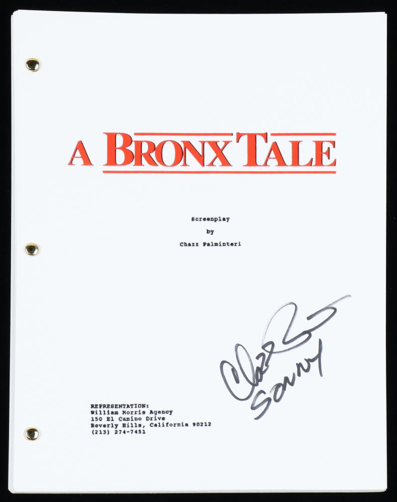 Chazz Palminteri Signed "A Bronx Tale" Movie Script Inscribed "Sonny ...