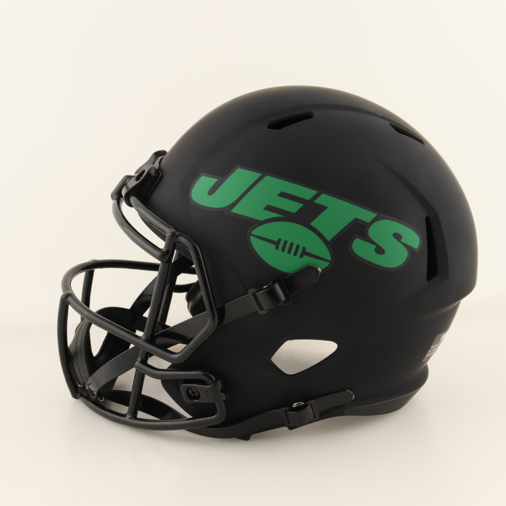 Zach Wilson Signed Jets Full-Size Eclipse Alternate Speed Helmet ...