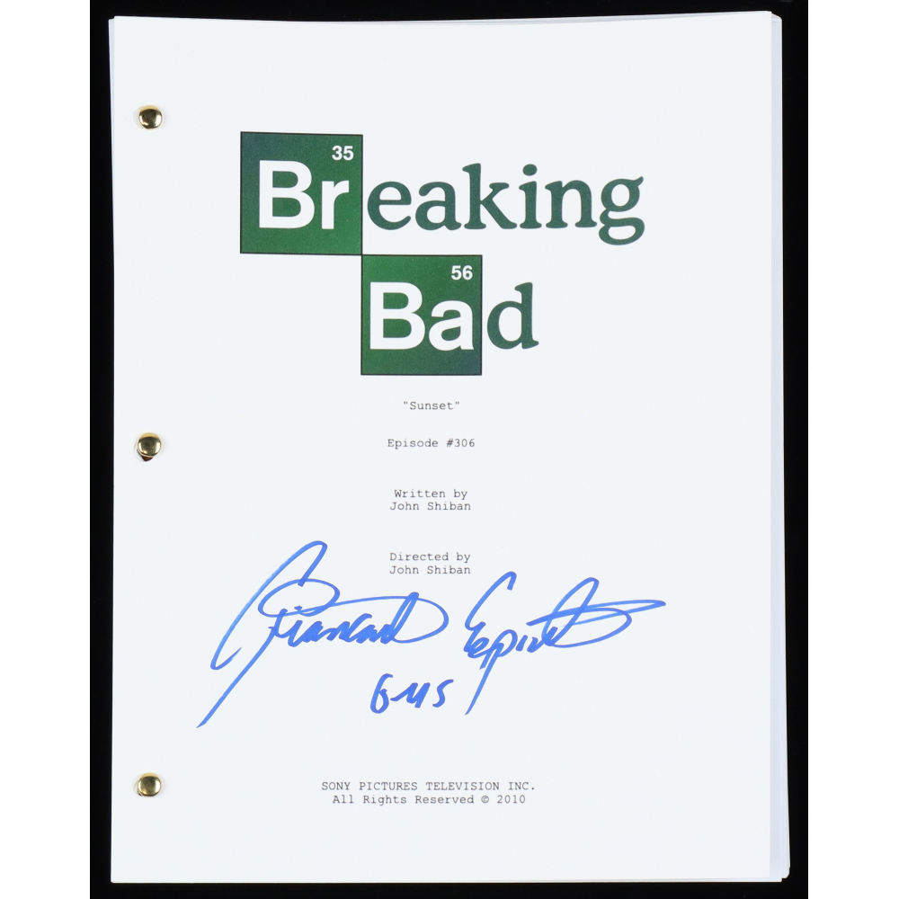 Giancarlo Esposito Signed "Breaking Bad" Episode Script Cover Inscribed ...