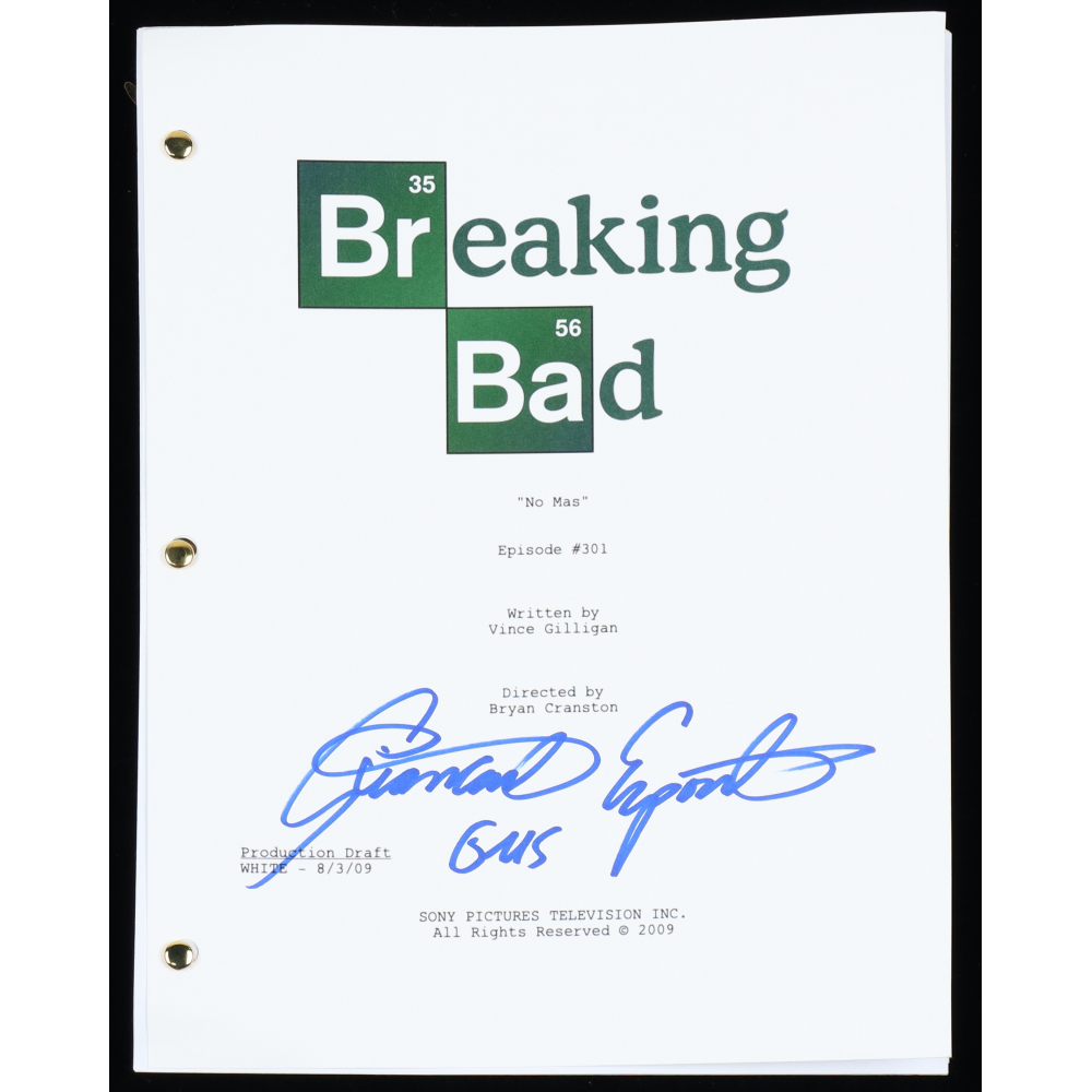Giancarlo Esposito Signed "Breaking Bad" Episode Script Cover Inscribed ...