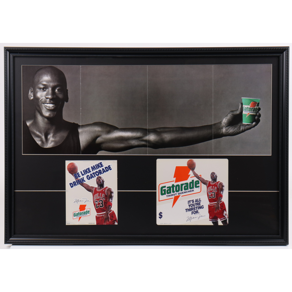 Michael Jordan Gatorade Custom Framed Photo Display | Pristine Auction