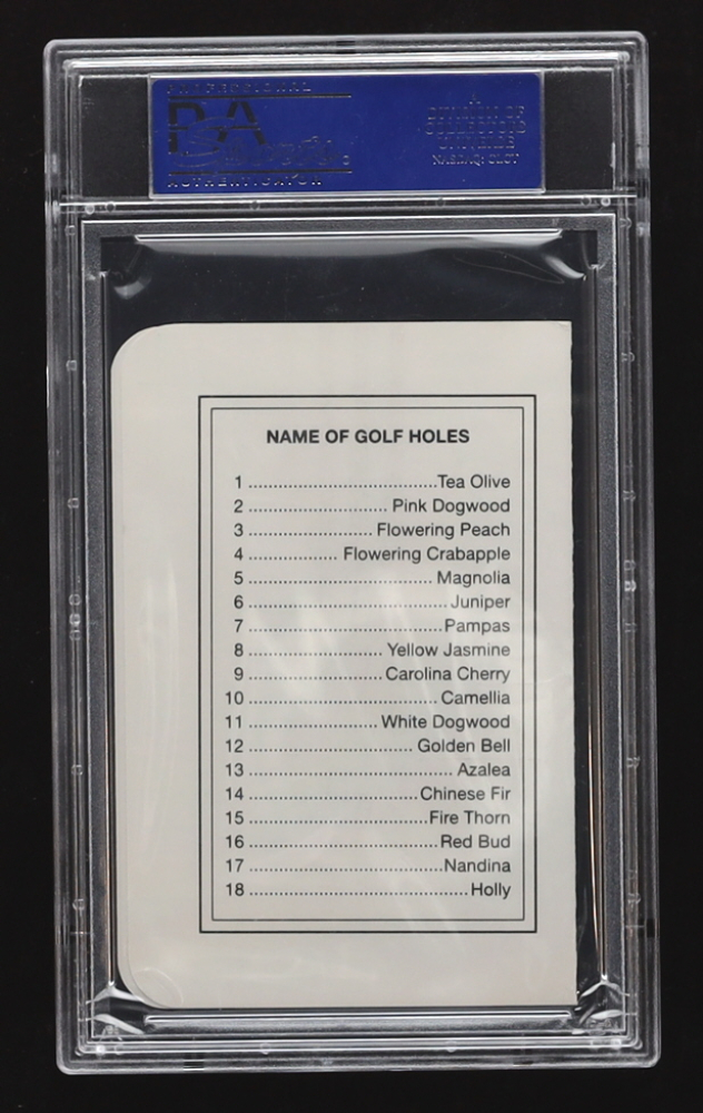 Sandy Lyle Signed Augusta National Golf Club Score Card (PSA ...