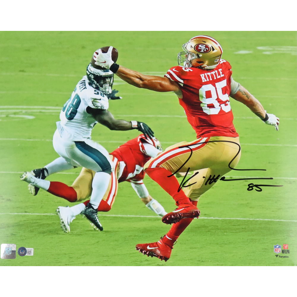 George Kittle Signed 49ers 16x20 Photo (Beckett) | Pristine Auction