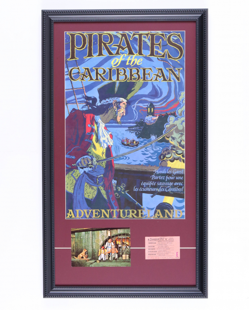 Disneyland "Pirates of the Caribbean" Custom Framed Print Display with ...