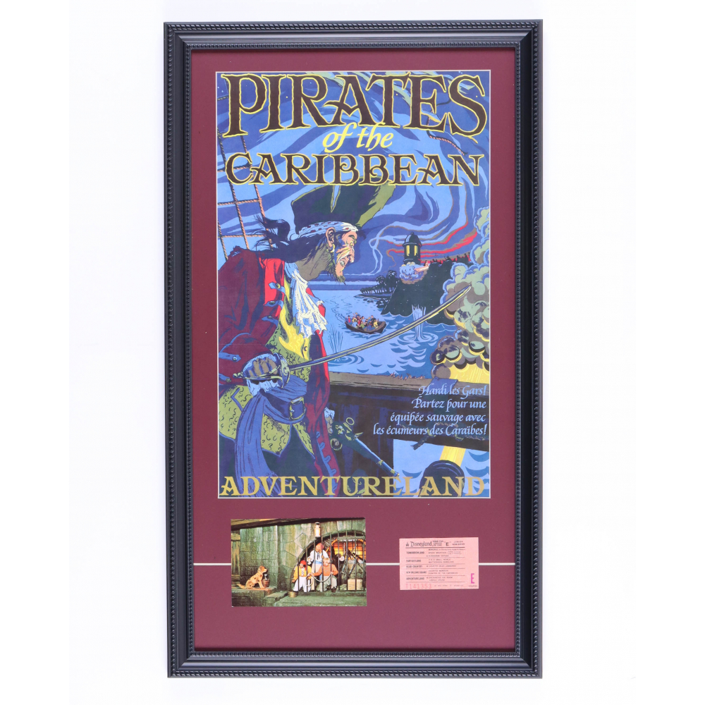 Disneyland "Pirates of the Caribbean" Custom Framed Print Display with ...