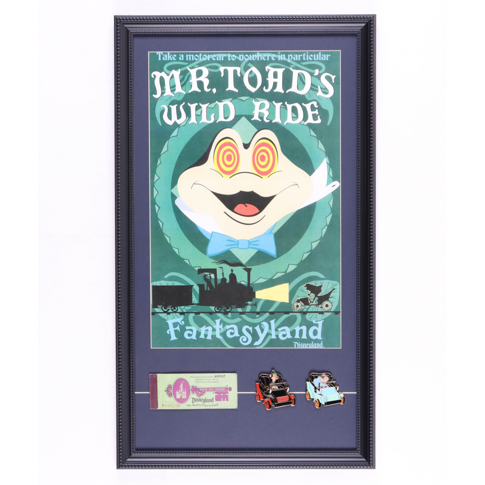 Disneyland "Mr. Toad's Wild Ride" 15x26 Custom Framed Print Display ...