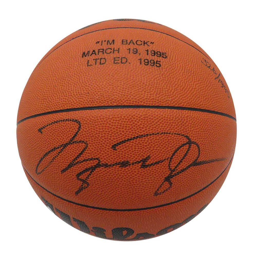 Michael Jordan Signed LE Engraved Basketball (UDA) | Pristine Auction