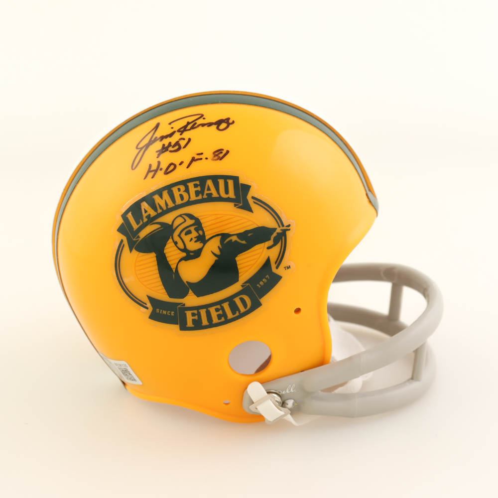 Jim Ringo Signed Packers Mini Helmet Helmet Inscribed "HOF 81" (Beckett ...