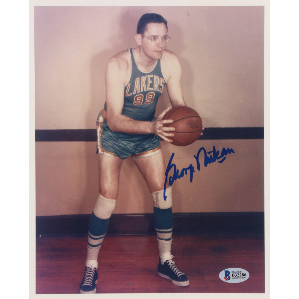 George Mikan Signed Lakers 8x10 Photo (Beckett) | Pristine Auction
