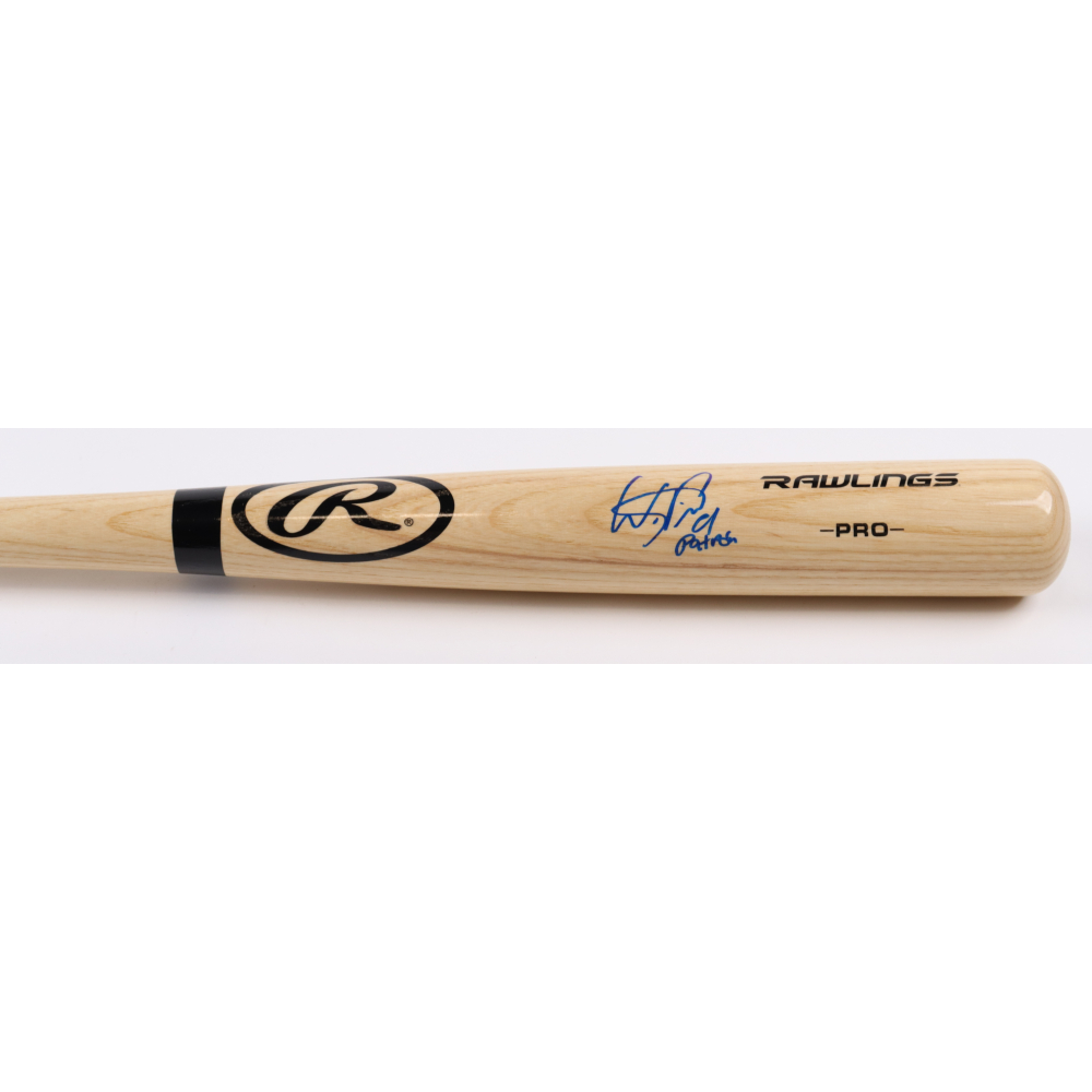 Wander Franco Signed Rawlings Pro Baseball Bat Inscribed "El Patron ...