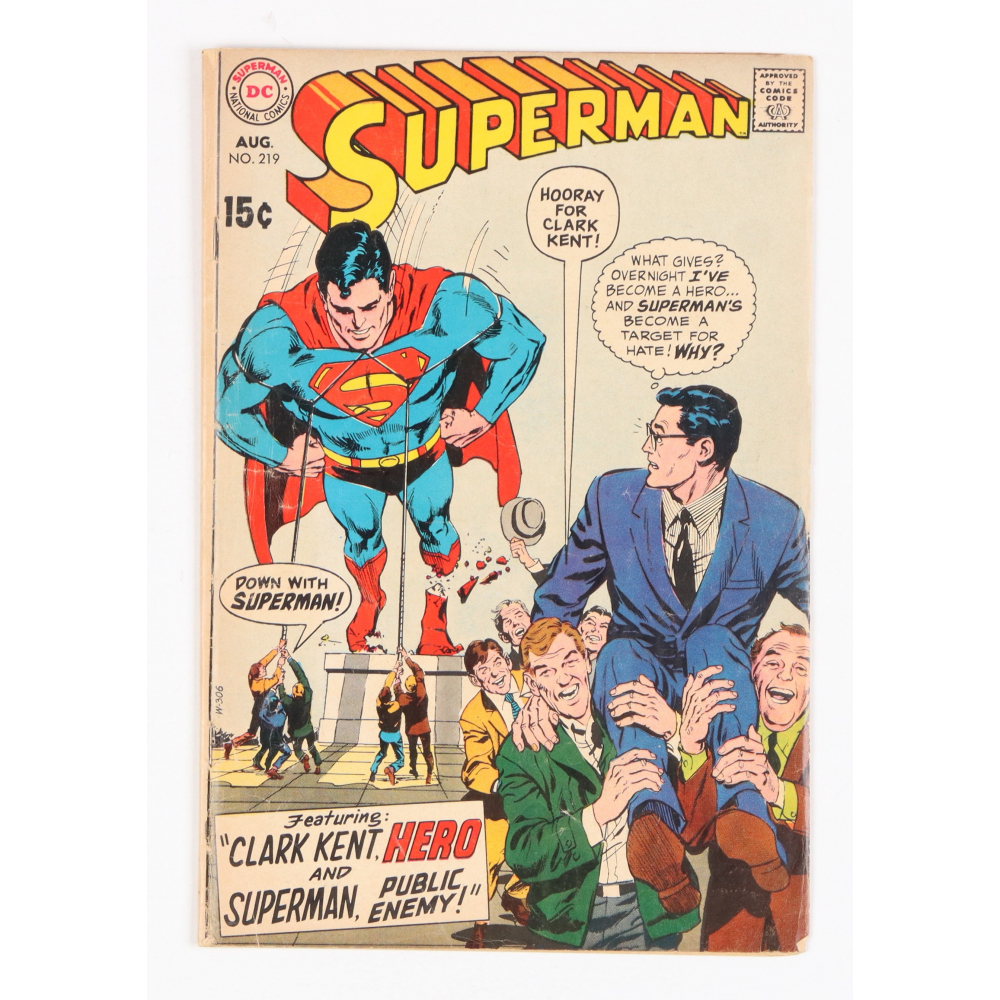 1969 "Superman" Issue #219 DC Comic Book | Pristine Auction
