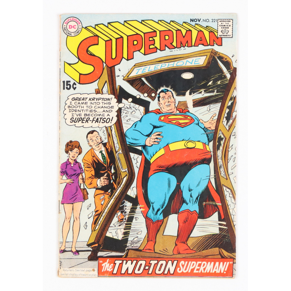 1969 "Superman" Issue #221 DC Comic Book | Pristine Auction