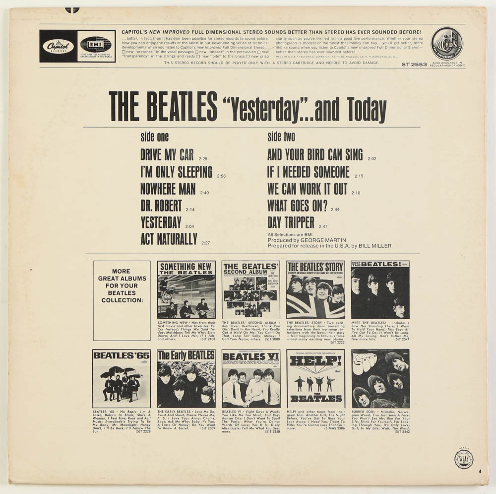 The Beatles "Yesterday And Today" Vintage LP Vinyl Record Album with Insert | Pristine Auction