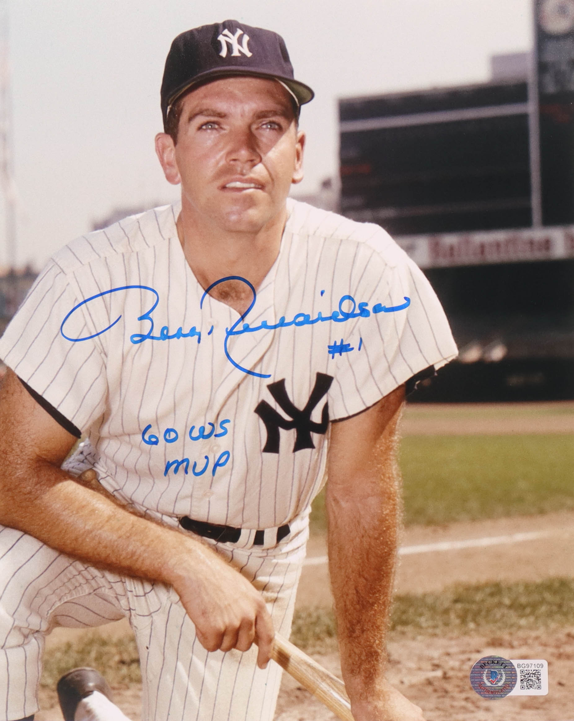 Bobby Richardson Signed Yankees 8x10 Photo Inscribed "60 WS MVP ...