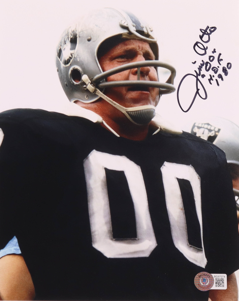 Jim Otto Signed Raiders 8x10 Photo Inscribed "H.O.F. 1980" (Beckett ...
