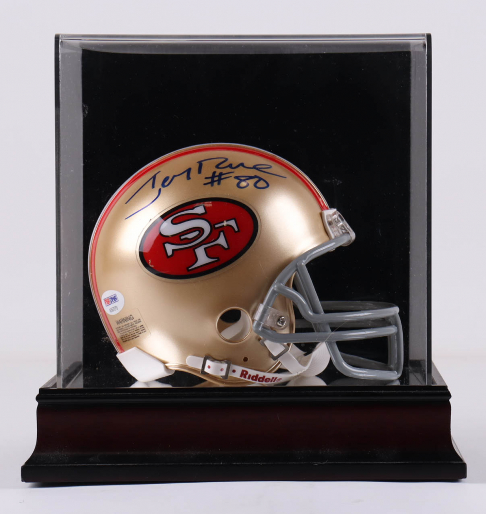 Jerry Rice Signed 49ers Mini Helmet With Display Case (PSA) | Pristine ...