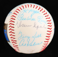 Hall of Fame Logo Baseball Signed by (15) with Pee Wee Reese, Frank ...
