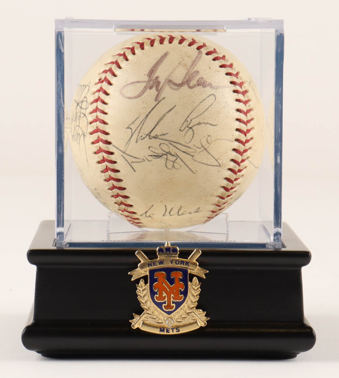 1970 Mets ONL Baseball Signed by (15) with Nolan Ryan, Tom Seaver, Dan ...