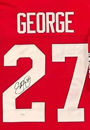 Eddie George Signed Custom Framed Jersey Display (JSA) | Pristine Auction