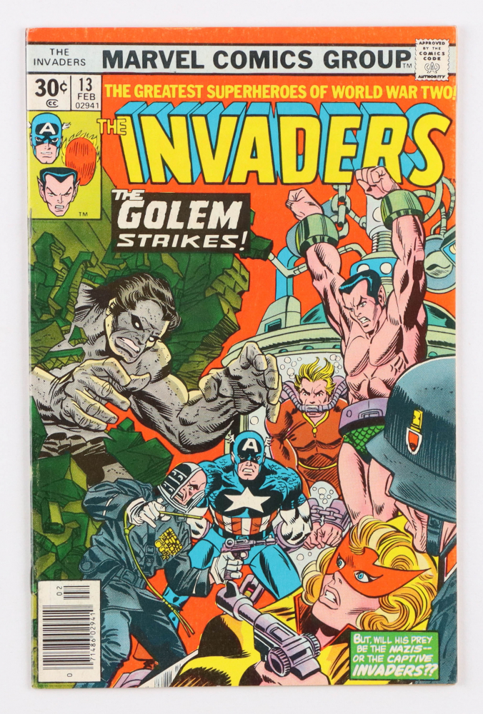 1977 "The Invaders" Issue #13 Marvel Comic Book | Pristine Auction