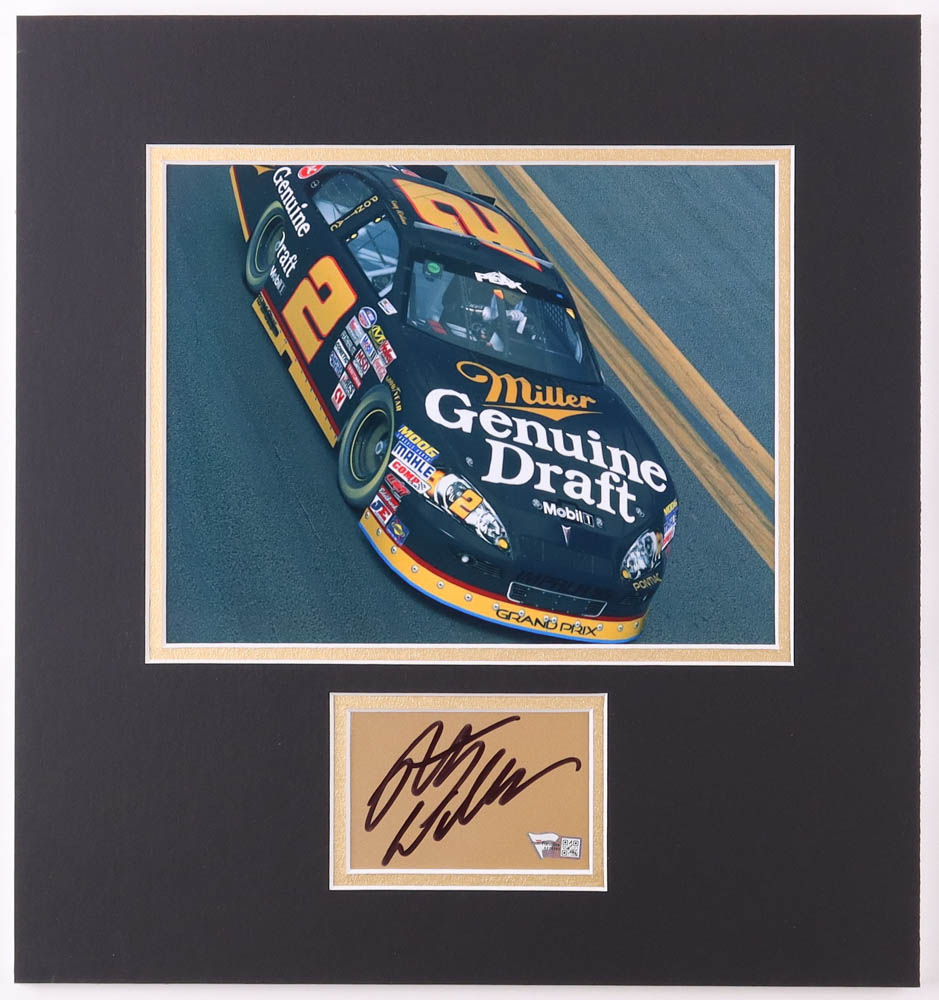 Rusty Wallace Signed 14x15 Custom Matted Cut Display with Photo ...
