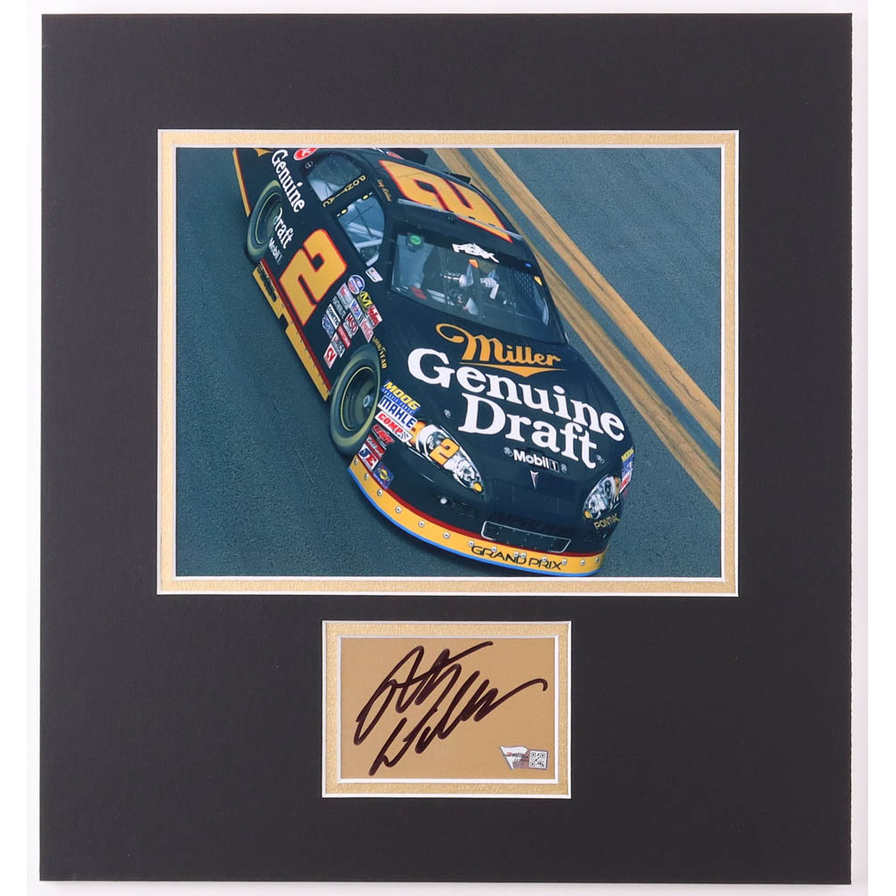Rusty Wallace Signed 14x15 Custom Matted Cut Display with Photo ...