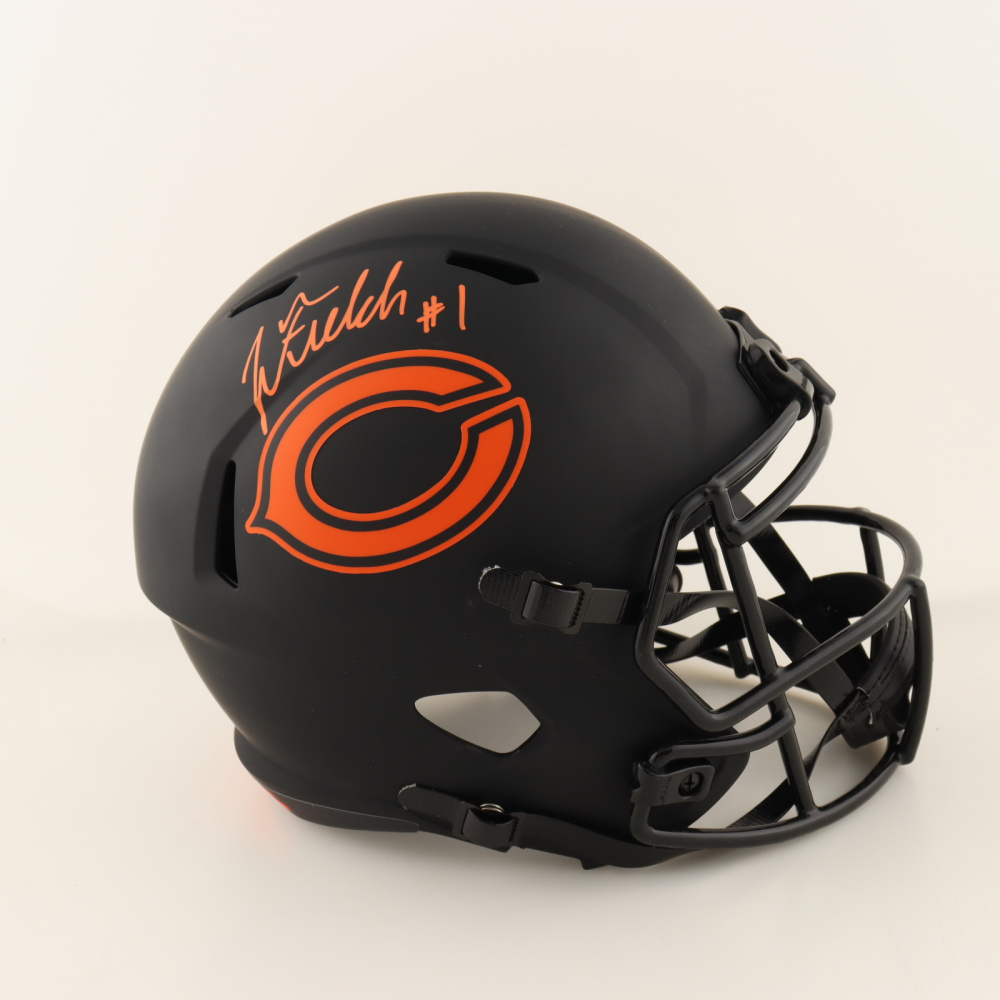 Justin Fields Signed Bears Full Size Eclipse Alternate Speed Helmet ...