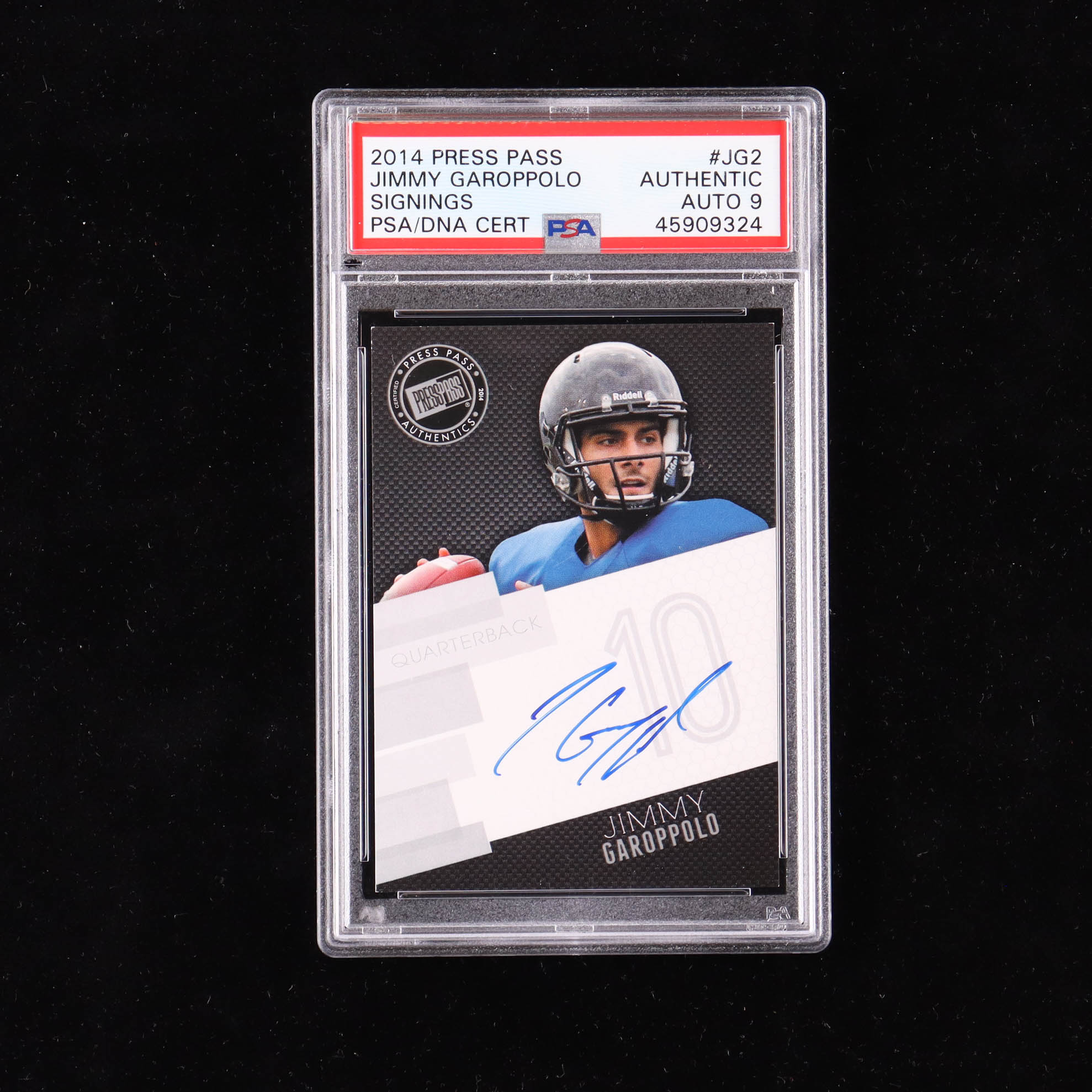 Jimmy Garoppolo 2014 Press Pass Autographs Silver #JG (PSA) | Pristine ...
