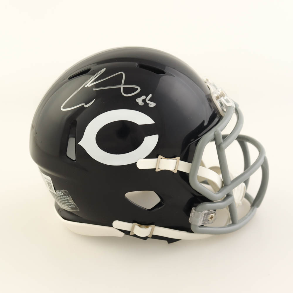 Cole Kmet Signed Bears Throwback Speed Mini Helmet (Beckett) | Pristine ...