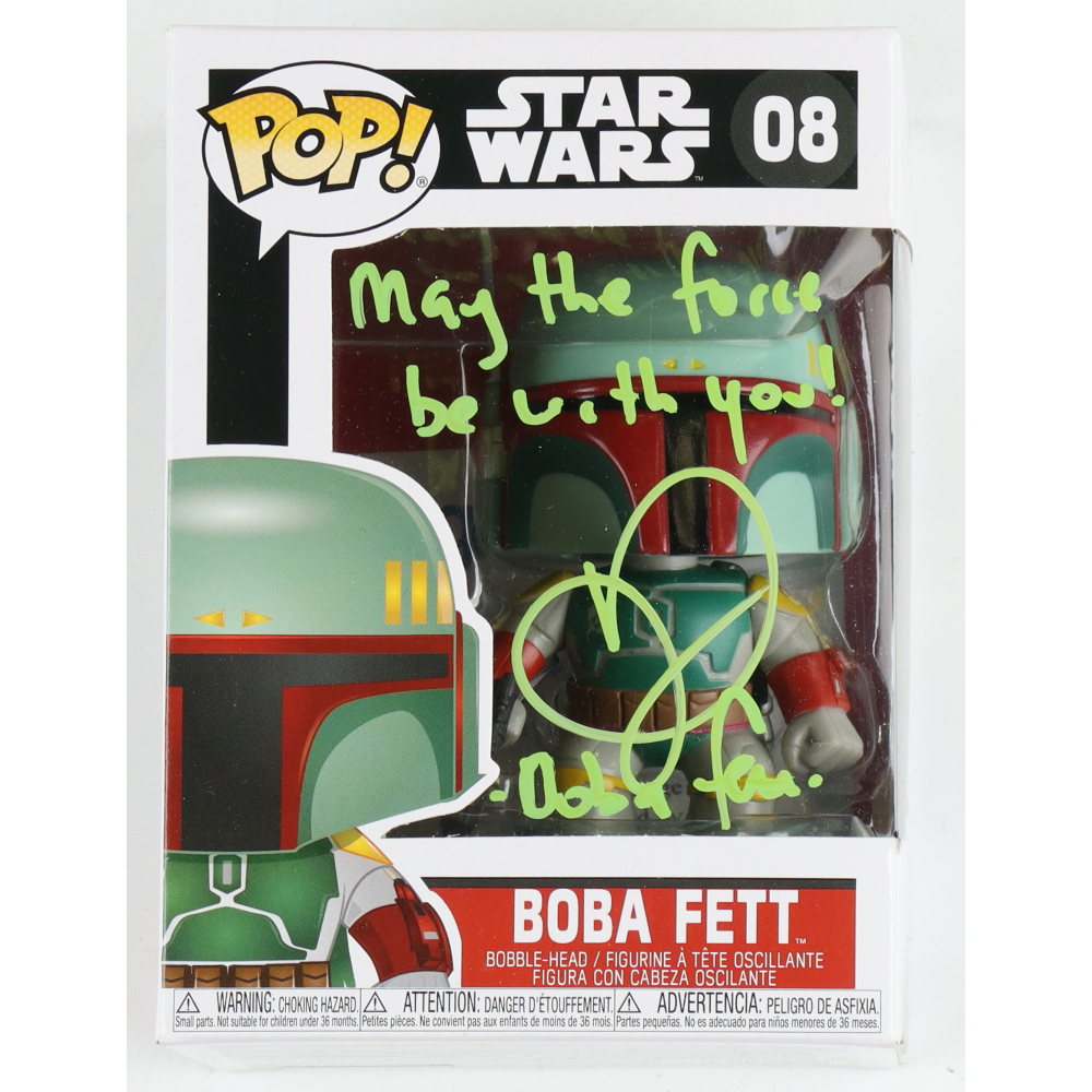 Daniel Logan Signed "Star Wars" #08 Boba Fett Funko Pop! Vinyl Figure ...
