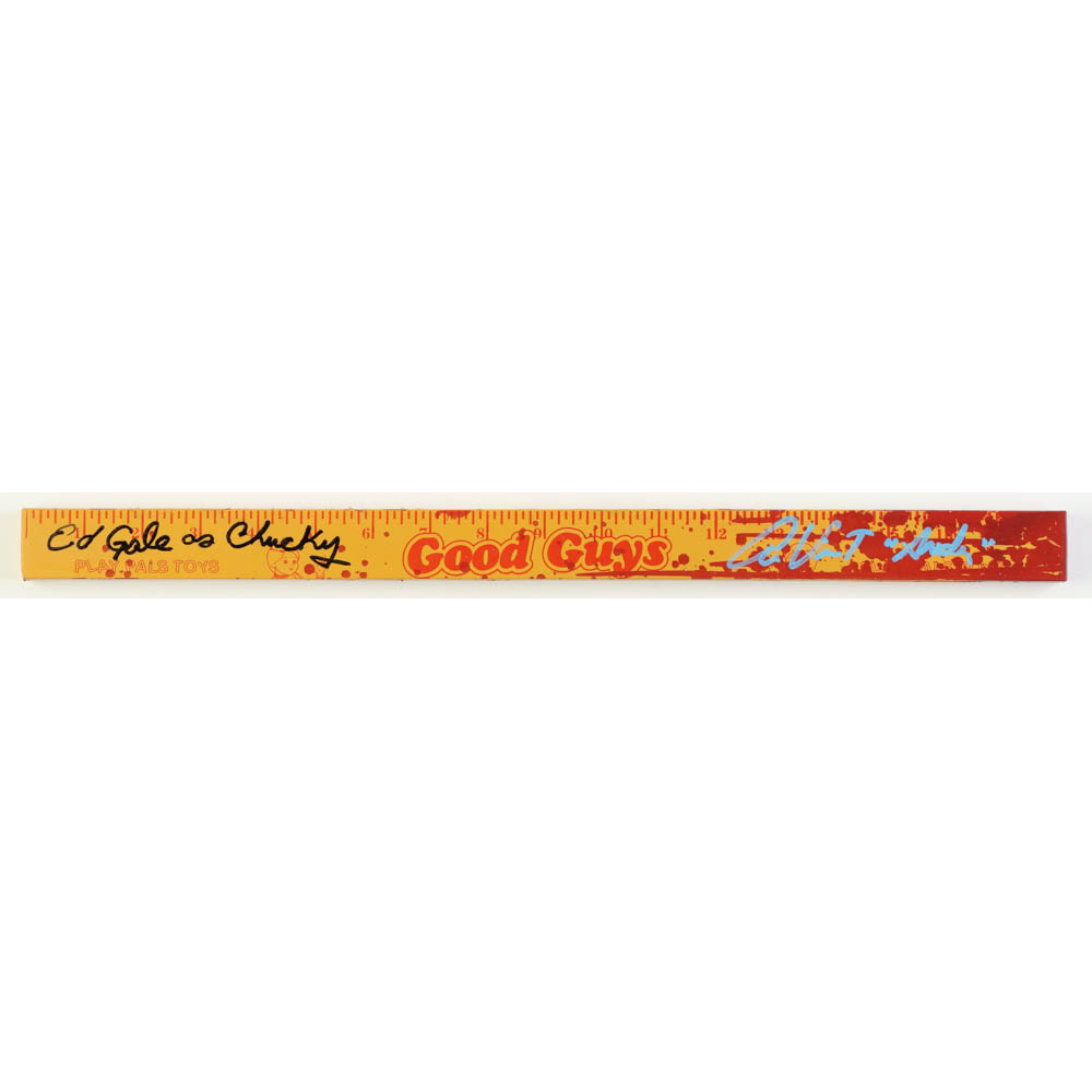 Ed Gale & Alex Vincent Signed "Child's Play" Good Guys Ruler Inscribed ...