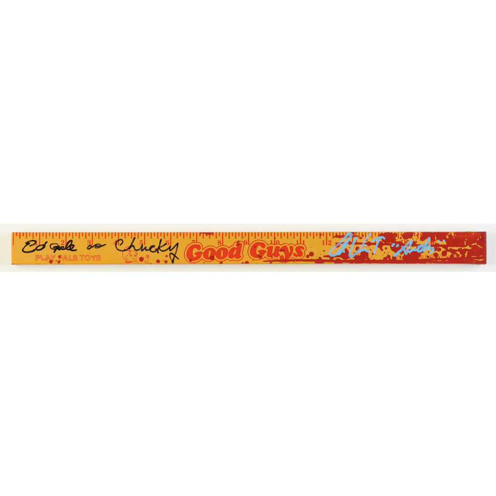 Ed Gale & Alex Vincent Signed "Child's Play" Good Guys Ruler Inscribed ...