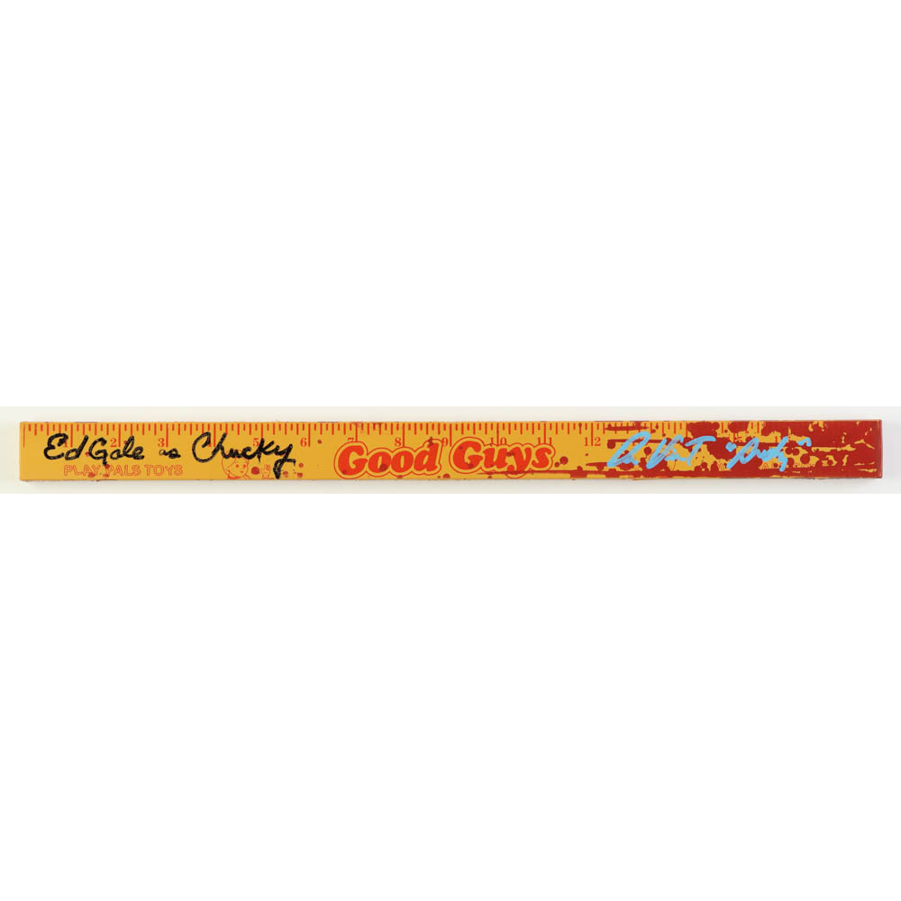 Ed Gale & Alex Vincent Signed "Child's Play" Good Guys Ruler Inscribed ...
