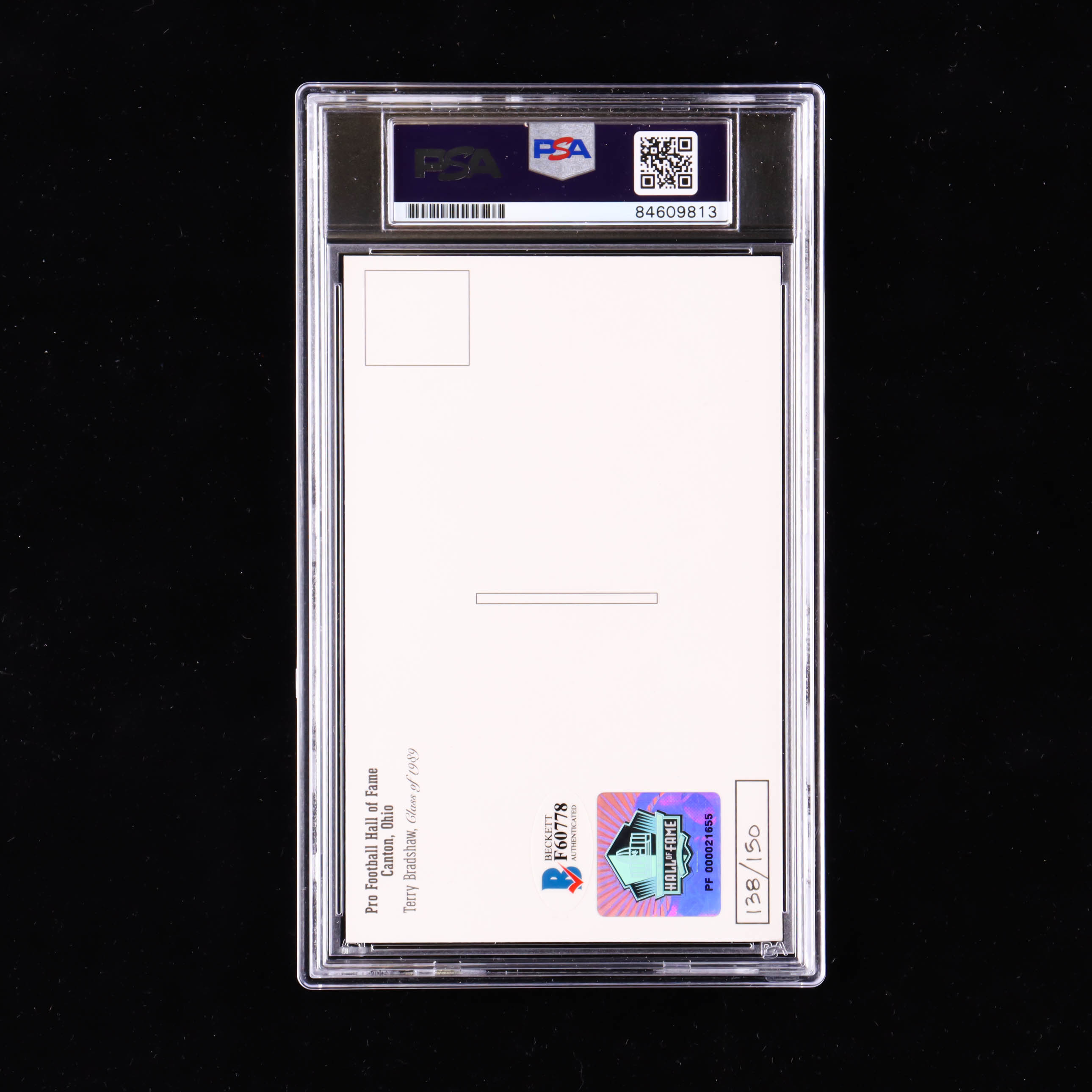 Terry Bradshaw Signed LE Football Hall of Fame 3.5x5.5 Postcard (PSA ...