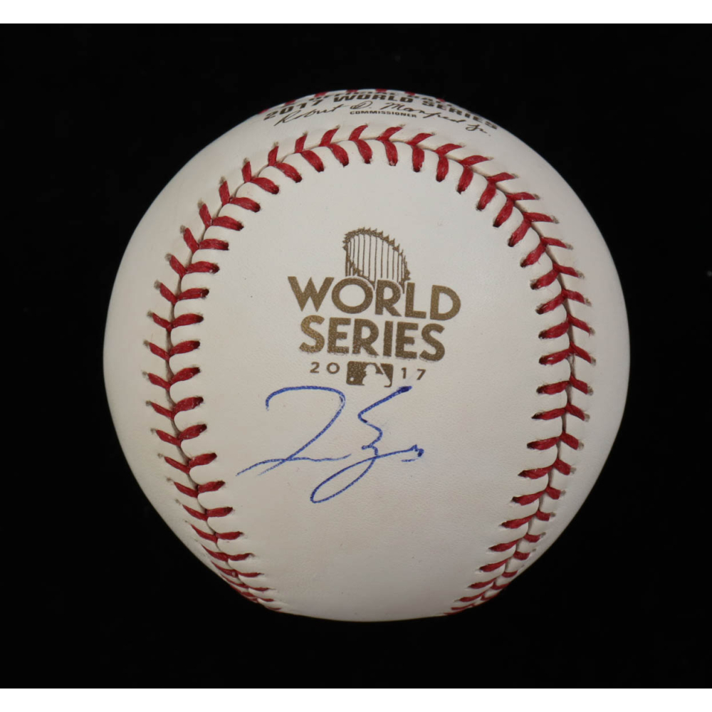 George Springer Signed 2017 World Series Logo Baseball with Display ...