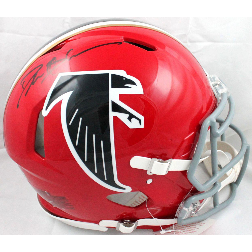 Deion Sanders Signed Falcons Throwback Authentic On-Field Full-Size ...