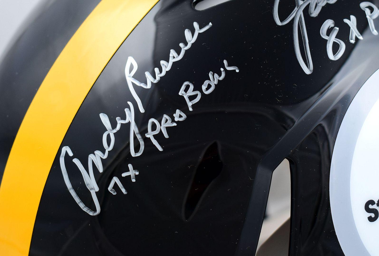 Jack Lambert, Jack Ham, & Andy Russell Signed Steelers Full-Size ...