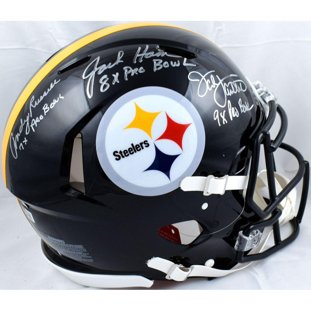 Jack Lambert, Jack Ham, & Andy Russell Signed Steelers Full-Size ...