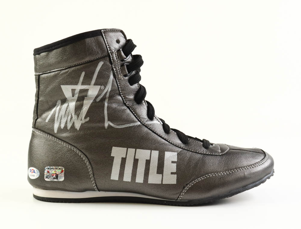 Mike Tyson Signed Title Silver Boxing Boot (PSA & Tyson) | Pristine Auction