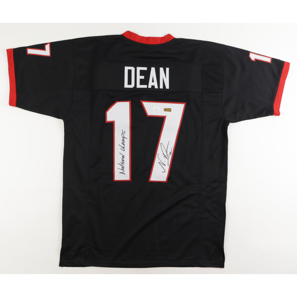 Nakobe Dean Signed Jersey Inscribed "National Champs" (JSA & Players ...