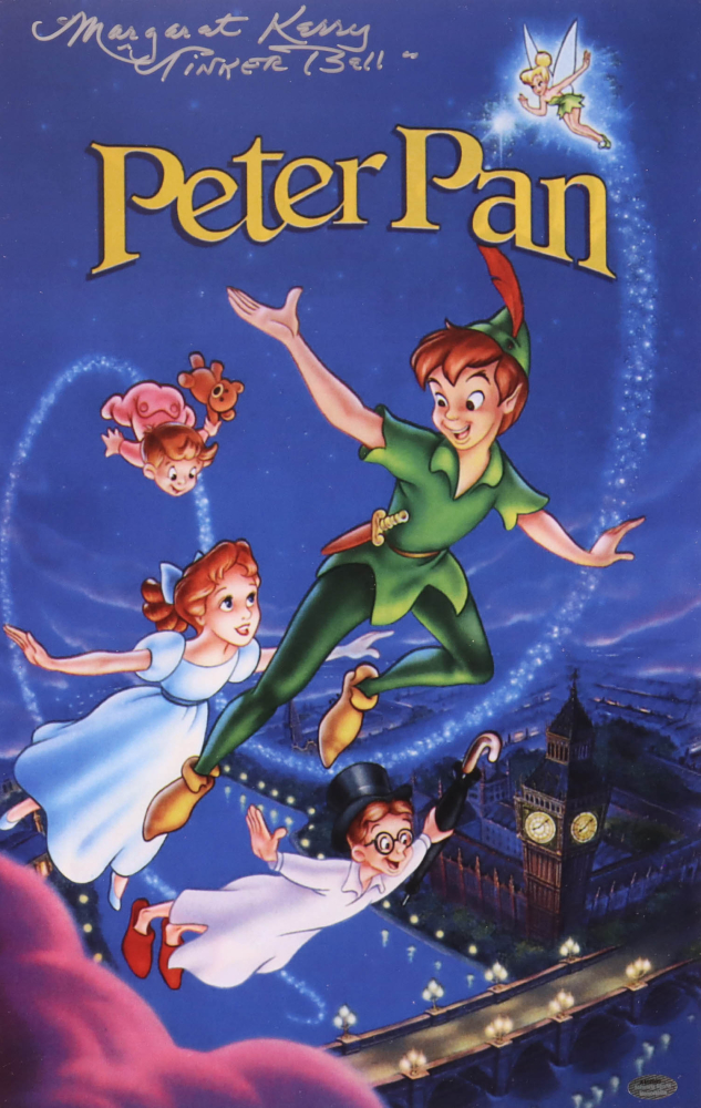 Margaret Kerry Signed "Peter Pan" 11x17 Poster Inscribed "Tinker Bell ...