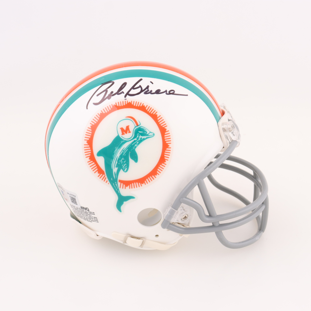 Bob Griese Signed Dolphins Throwback Mini Helmet (Beckett) | Pristine ...