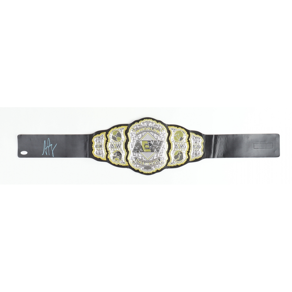 Evil Uno Signed AEW Plastic Champions Belt (PSA) | Pristine Auction