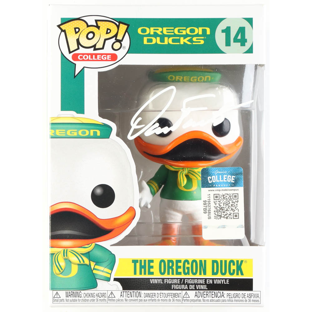 Dan Fouts Signed Oregon Ducks #14 The Oregon Duck Funko Pop! Vinyl ...