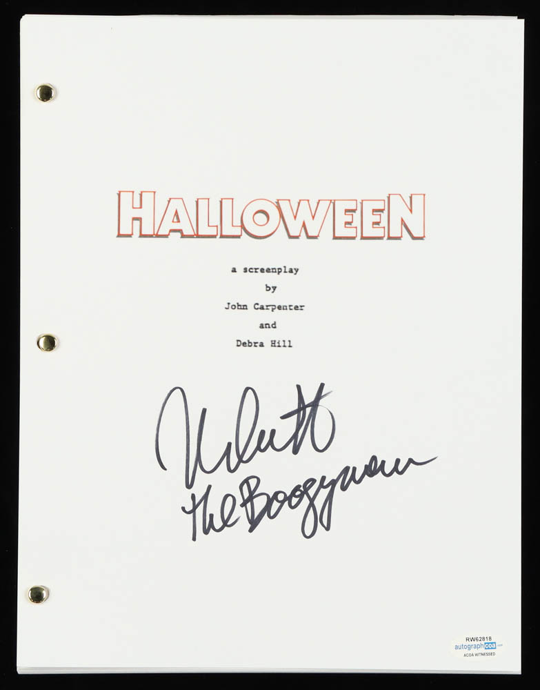 Nick Castle Signed "Halloween" Movie Script Inscribed "The Boogyman ...