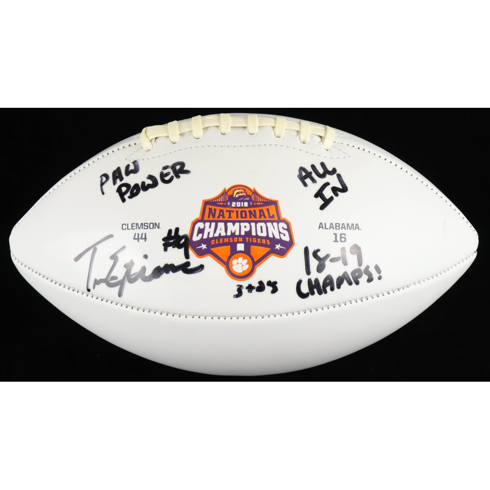 Travis Etienne Signed Clemson Tigers 2018 National Champions Logo ...