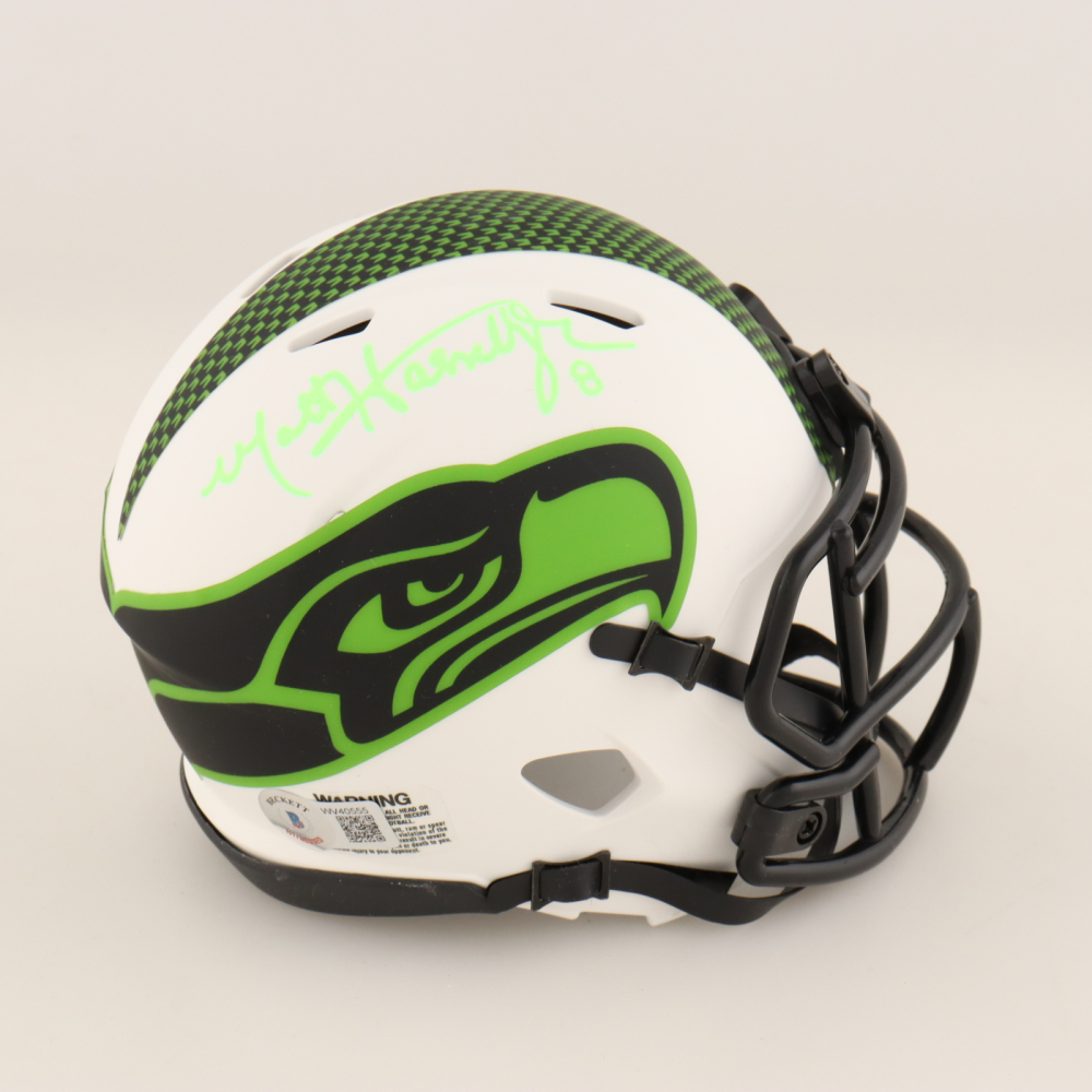 Matt Hasselbeck Signed Seahawks Lunar Eclipse Alternate Speed Mini ...
