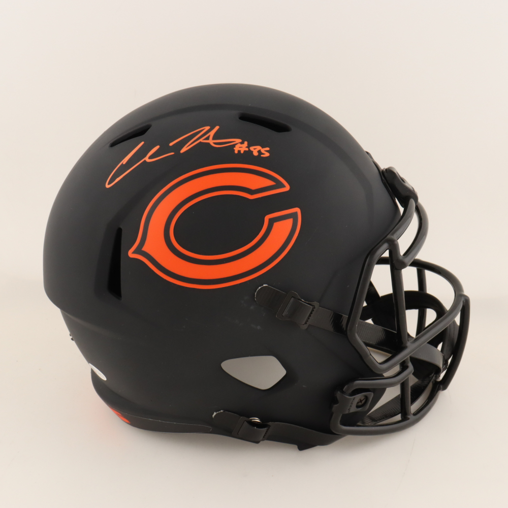 Cole Kmet Signed Bears Full-Size Eclipse Alternate Speed Helmet ...
