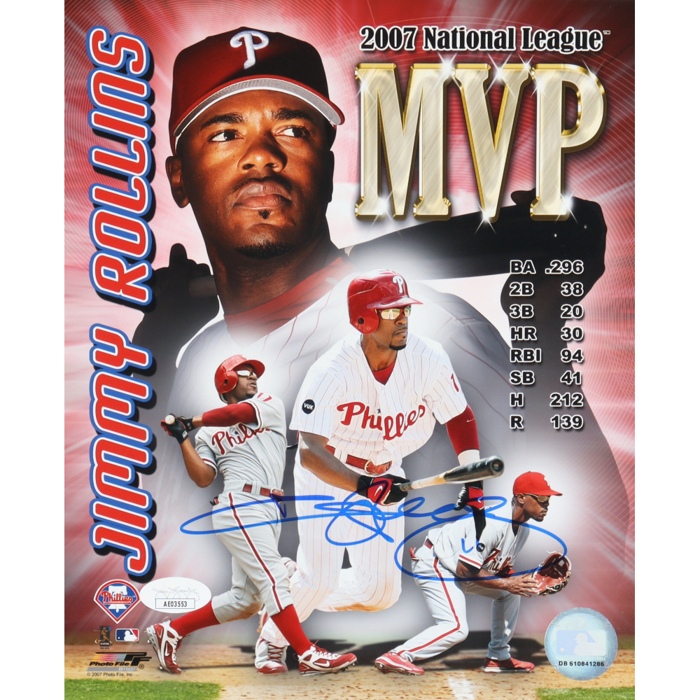 Jimmy Rollins Signed Phillies 8x10 Photo (JSA) | Pristine Auction