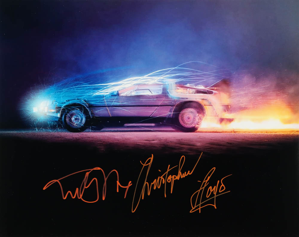 Michael J. Fox & Christopher Lloyd Signed "Back to the Future" 16x20 ...